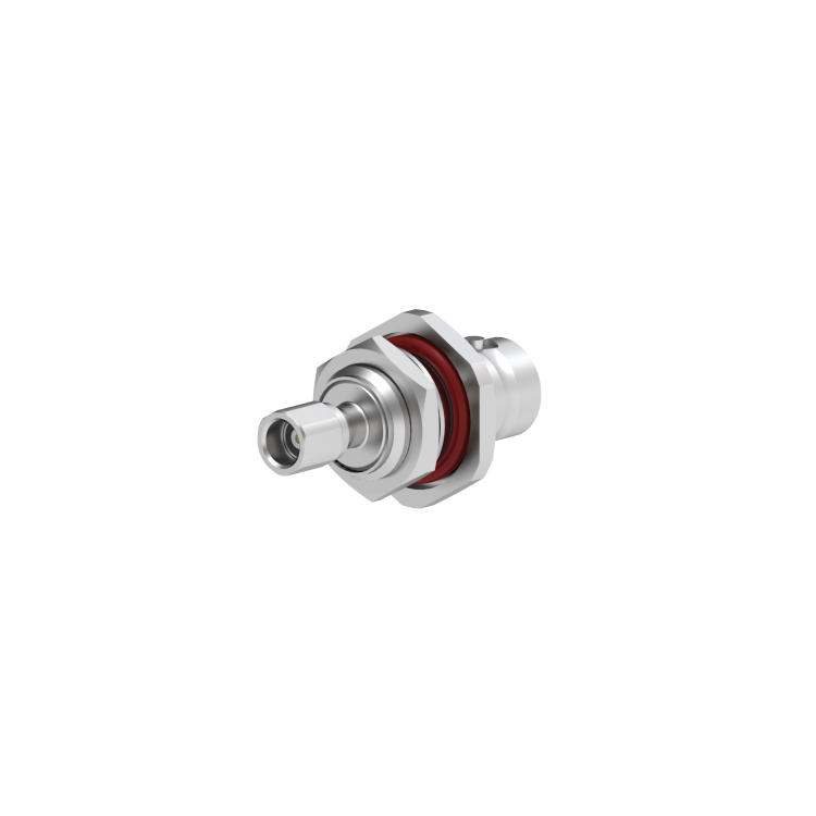 SMC FEMALE - BNC FEMALE BULKHEAD PANEL - PANEL SEAL STRAIGHT ADAPTER