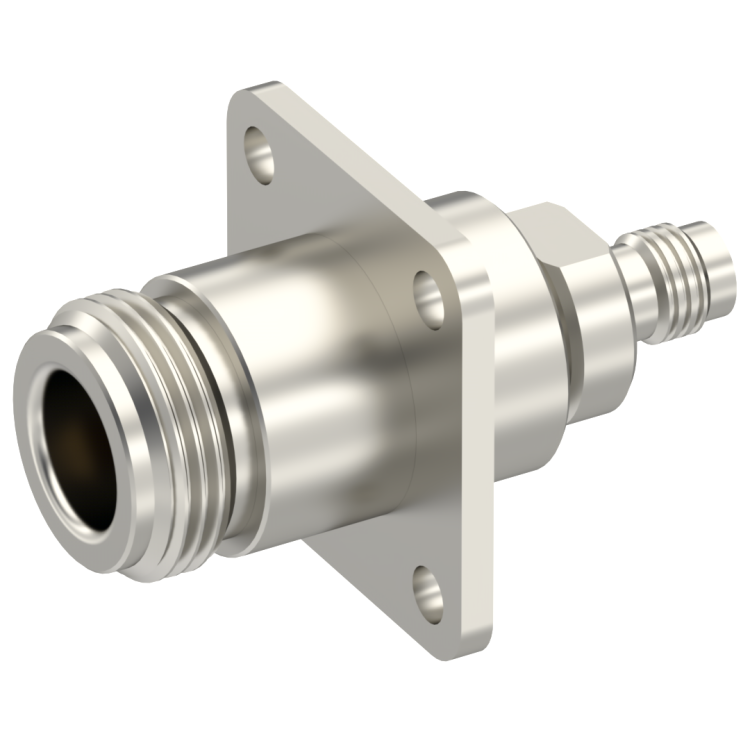 N 18 FEMALE - SMA FEMALE SQUARE FLANGE STRAIGHT ADAPTER